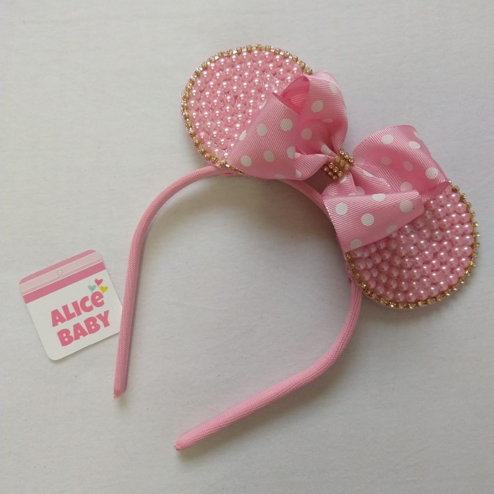 Alice Baby - Tiara Minnie Rosa Pérola
